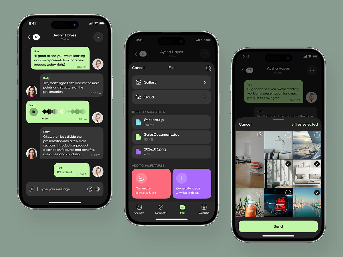 Chat App UI by Ronas IT | UI/UX Team on Dribbble