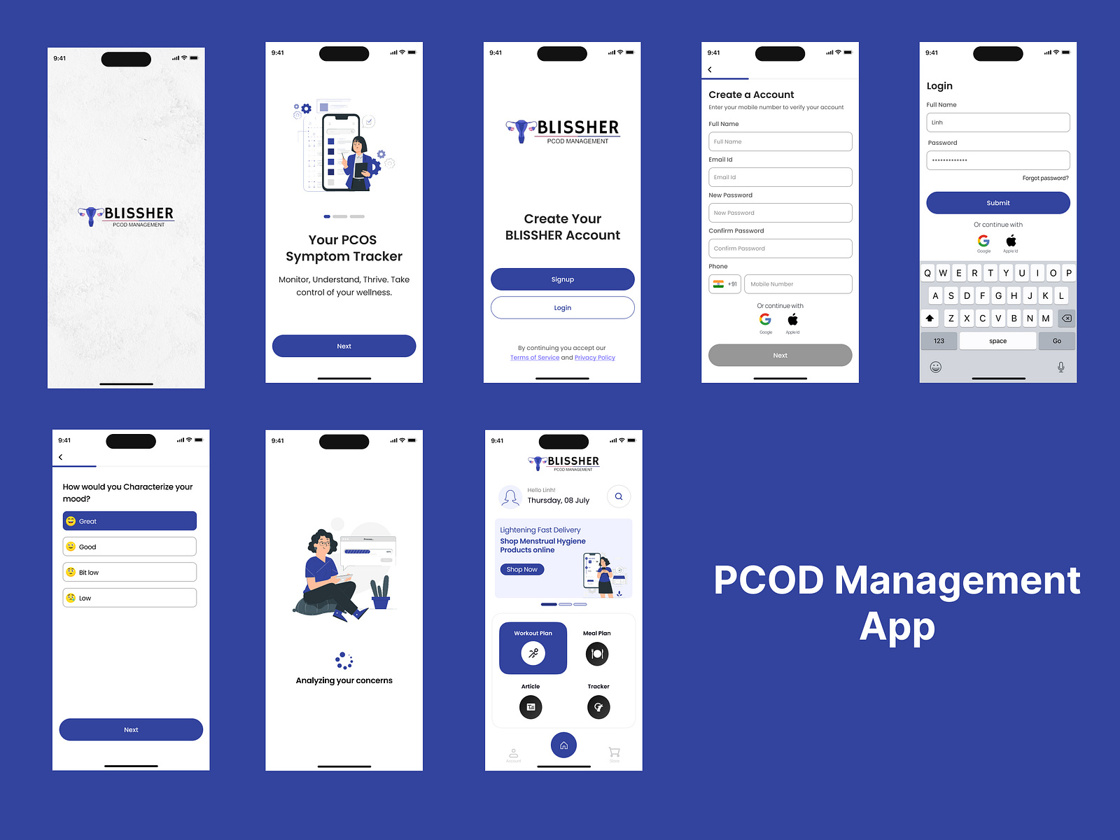 PCOD Management App by Aashi vashishth on Dribbble