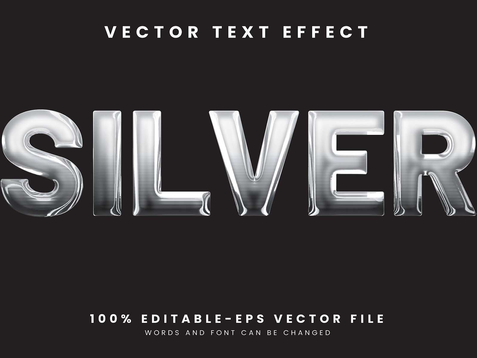 Silver 3d Editable Text Style Template By Easin Arafat On Dribbble