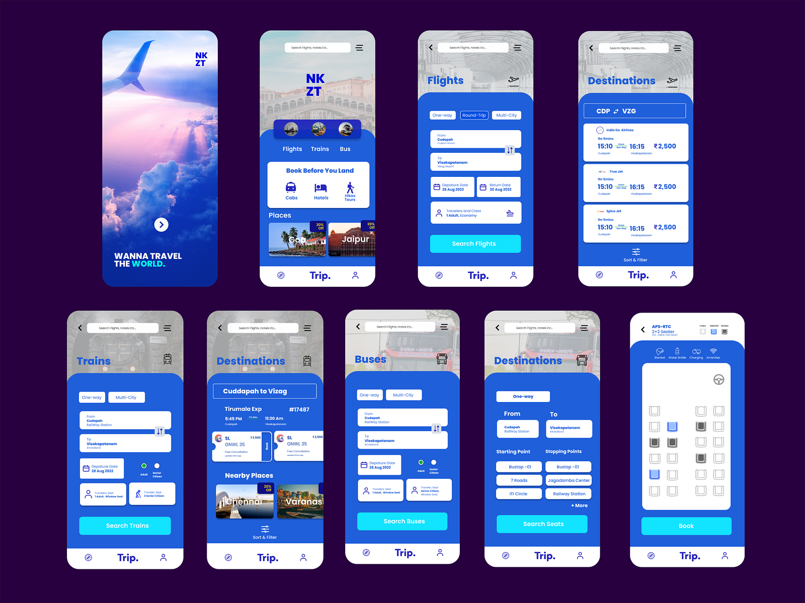 Nkzt Booking App Uiux Design By Shaik Mahammednawaz On Dribbble