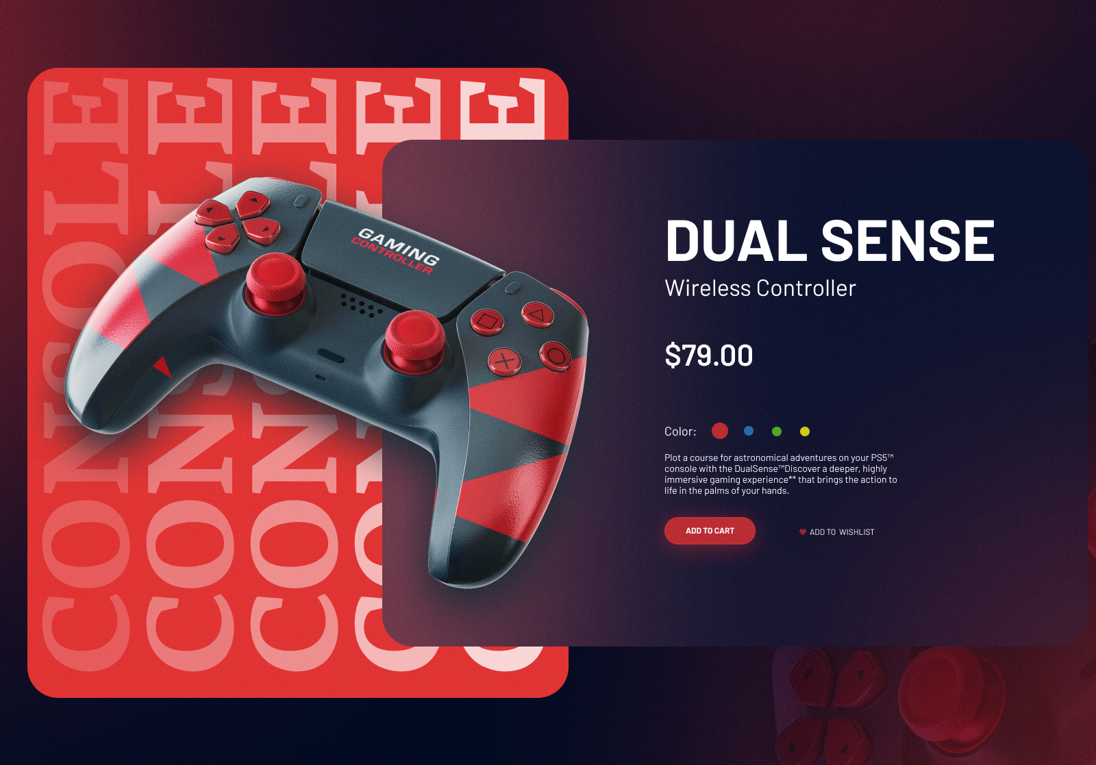 PRO Gaming Console UI design by Tahira Ahmad on Dribbble