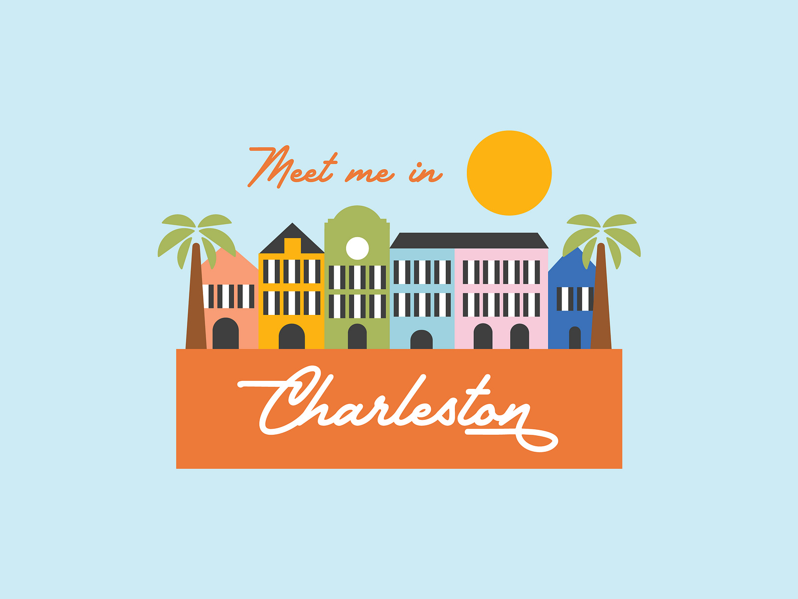 Meet Me in Charleston - Charleston, SC Illustration by Emily Backus ...