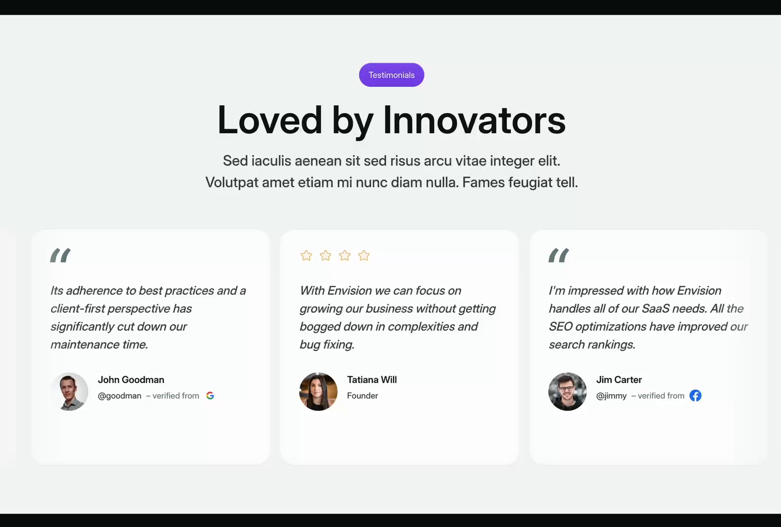 Testimonial Section Web Design Inspiration (Dark Mode) by Jaroslav ... Testimonial Section Web Design Inspiration (Dark Mode) by Jaroslav ...
