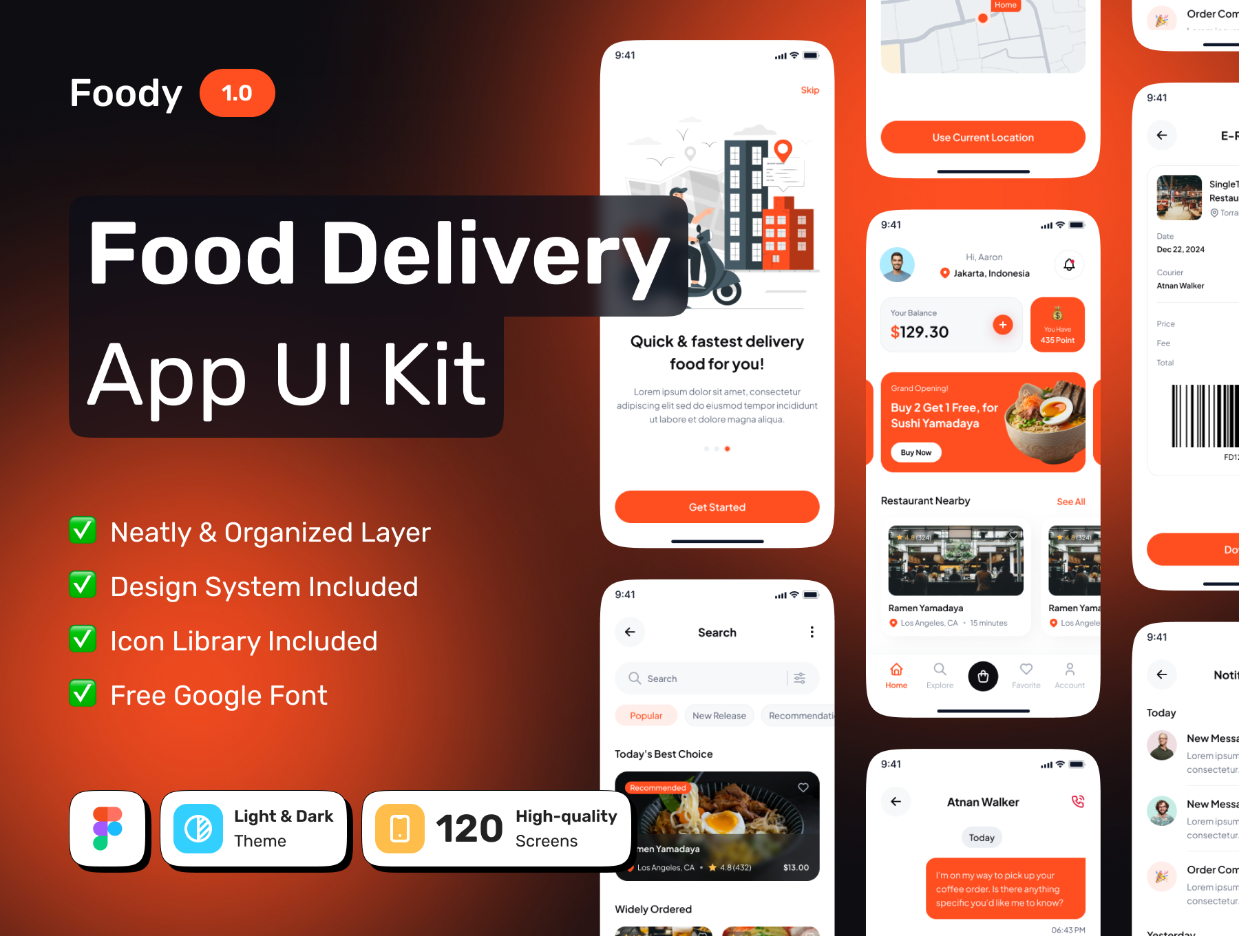 Foody - Order and Delivery Food Mobile App UI Kit by Roal Farizi on ...