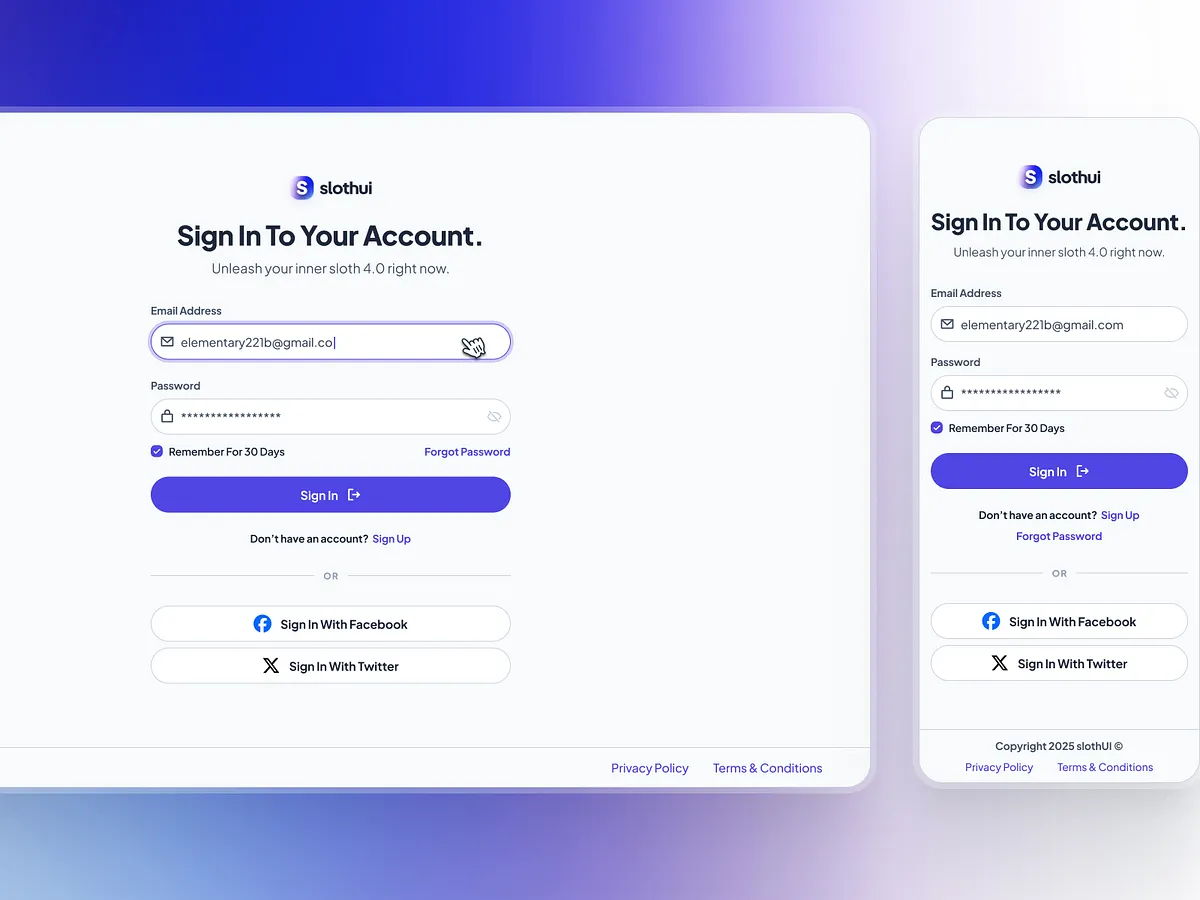 Authentication UI designs, themes, templates and downloadable graphic ...