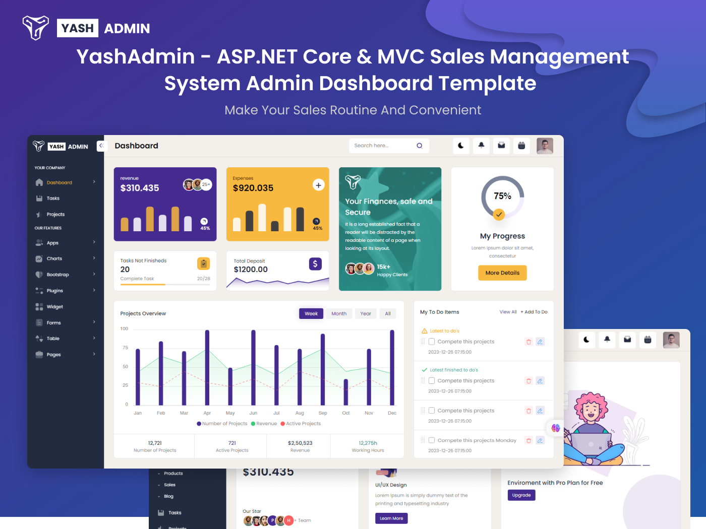 YashAdmin - ASP.NET Core & MVC Management System Admin Dashboard by Rahul Dev Sharma on Dribbble
