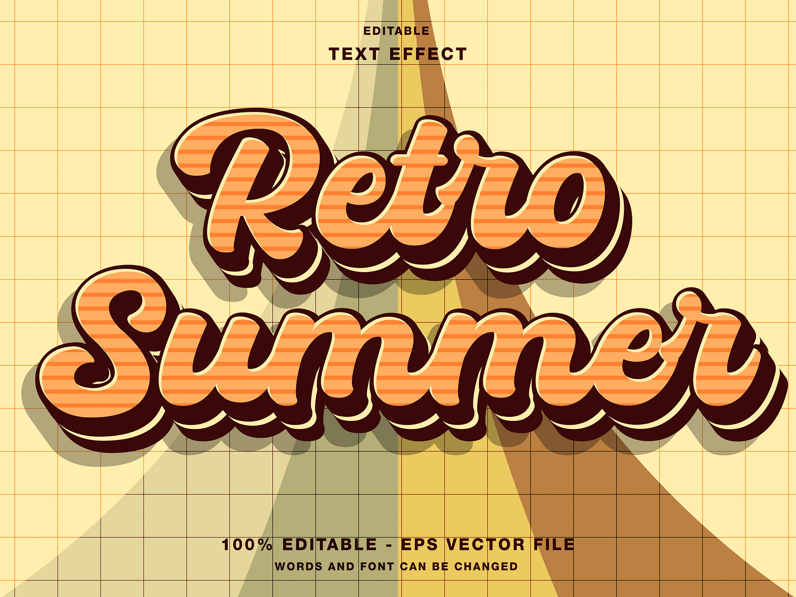 Retro Summer Text Effect by Kardus on Dribbble