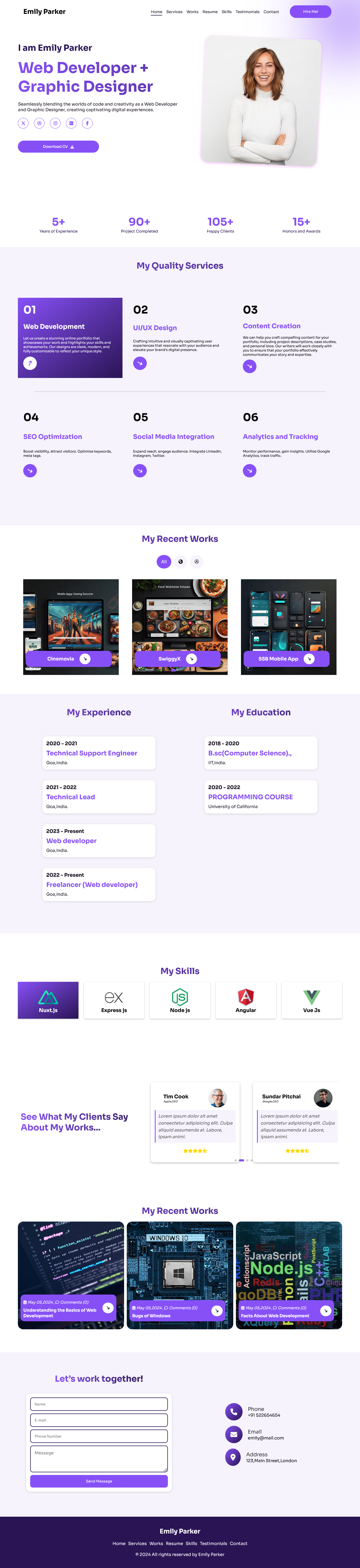 Personal Portfolio Template | HTML, CSS, JavaScript by Arish N on Dribbble