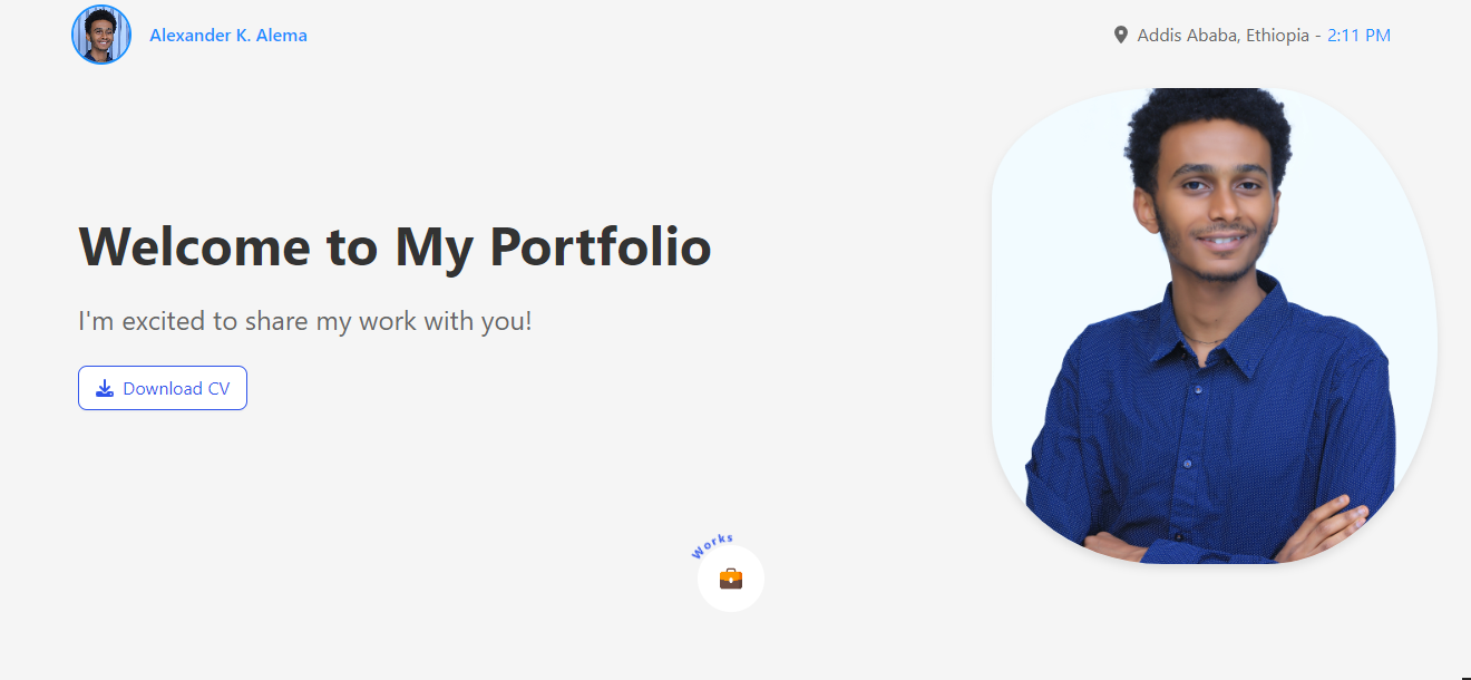 Portfolio Website - Home Page by Michael Engida on Dribbble