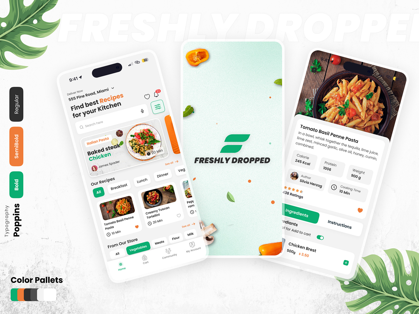 Freshly Dropped Recipe Ingredients Delivery App by sun piratheepan on Dribbble