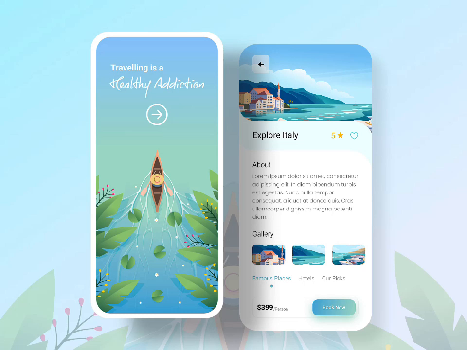 Travel app design mobile app by lazy kar for LazyInterface UI UX Team on Dribbble