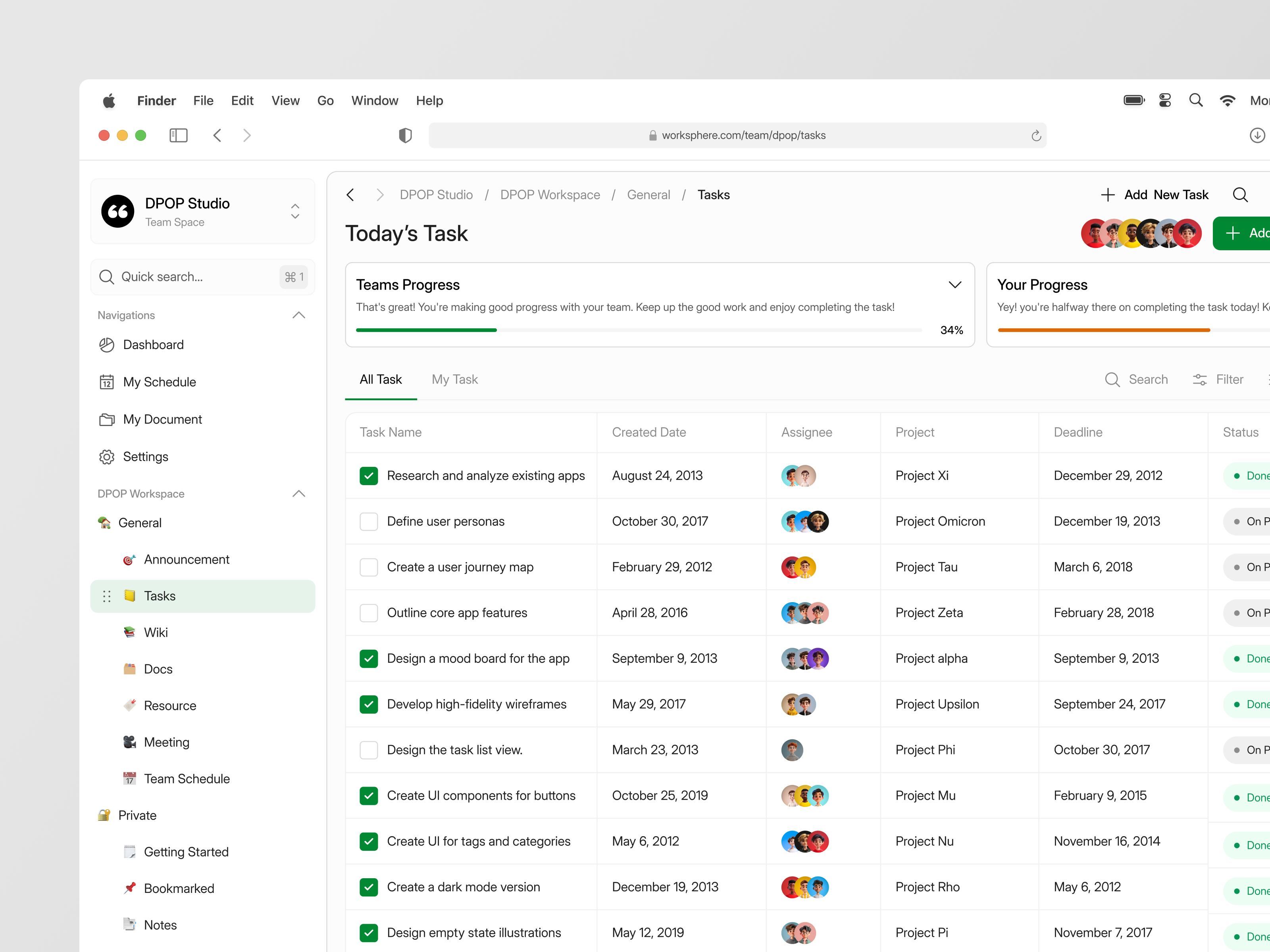 Worksphere - Task Management Dashboard - Task Page by Ryan Indra for ...