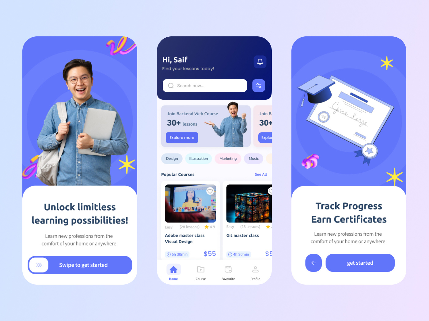 E Learning App Ui Design 🚀👨‍🎓 By Saif Abdullah Hadi On Dribbble