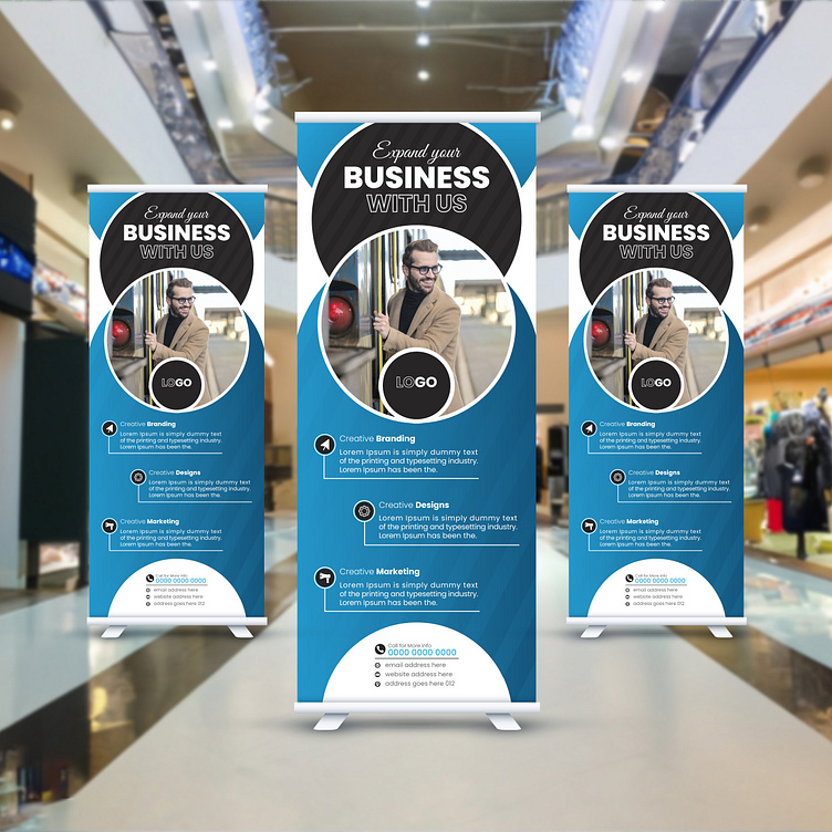 Roll up or standee banner Design by Md Saifur Rahman on Dribbble