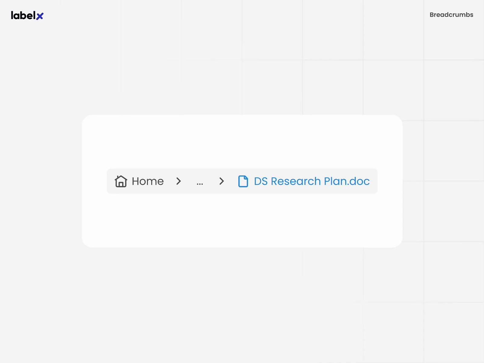 Breadcrumbs UI Component by LabelX on Dribbble