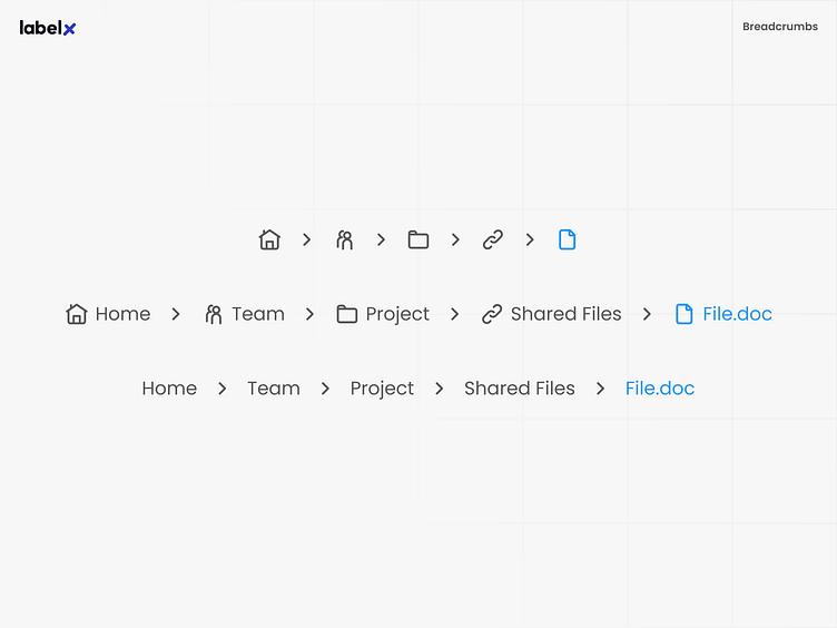 Breadcrumbs UI Component by LabelX on Dribbble Breadcrumbs UI Component by LabelX on Dribbble