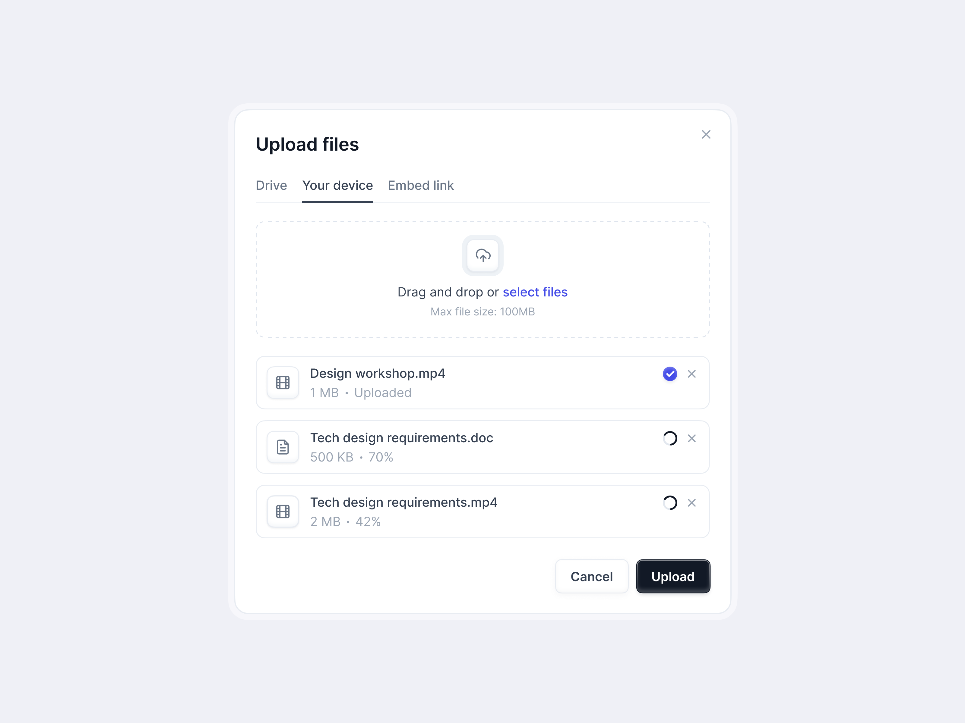 Upload / Drag and drop files by Anastasiya Zhabrun for Smartcat Design ...