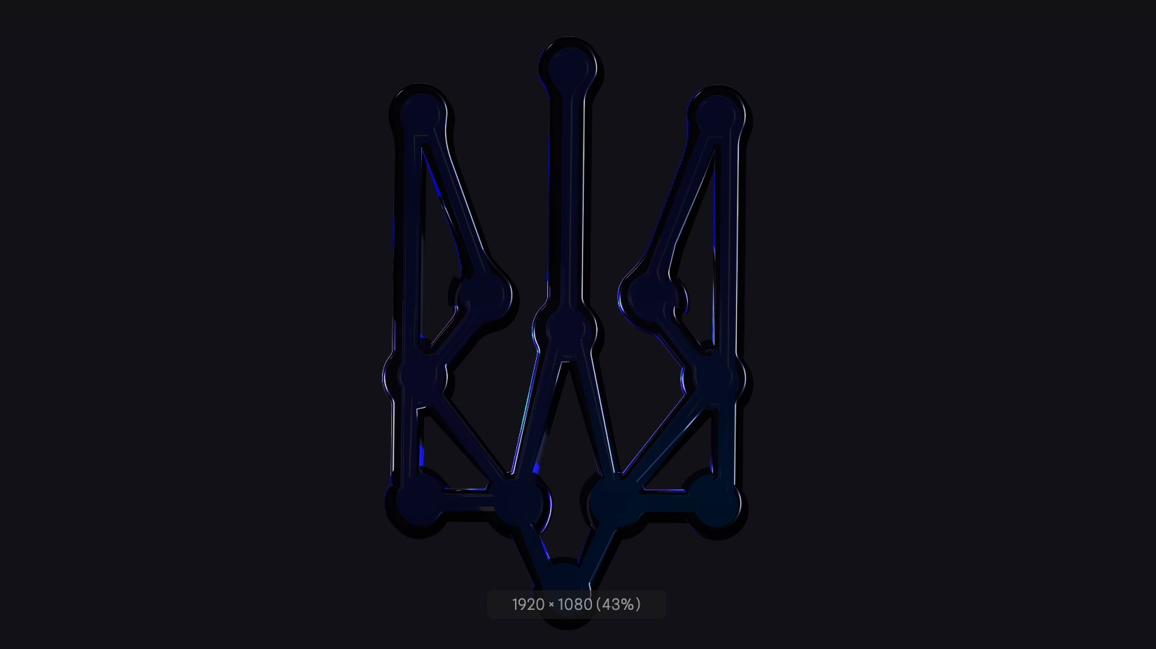 3D animation of a trident logo by Yuriy on Dribbble