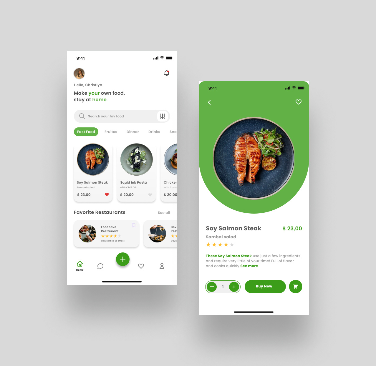 Food App Design by Nur Fathona on Dribbble