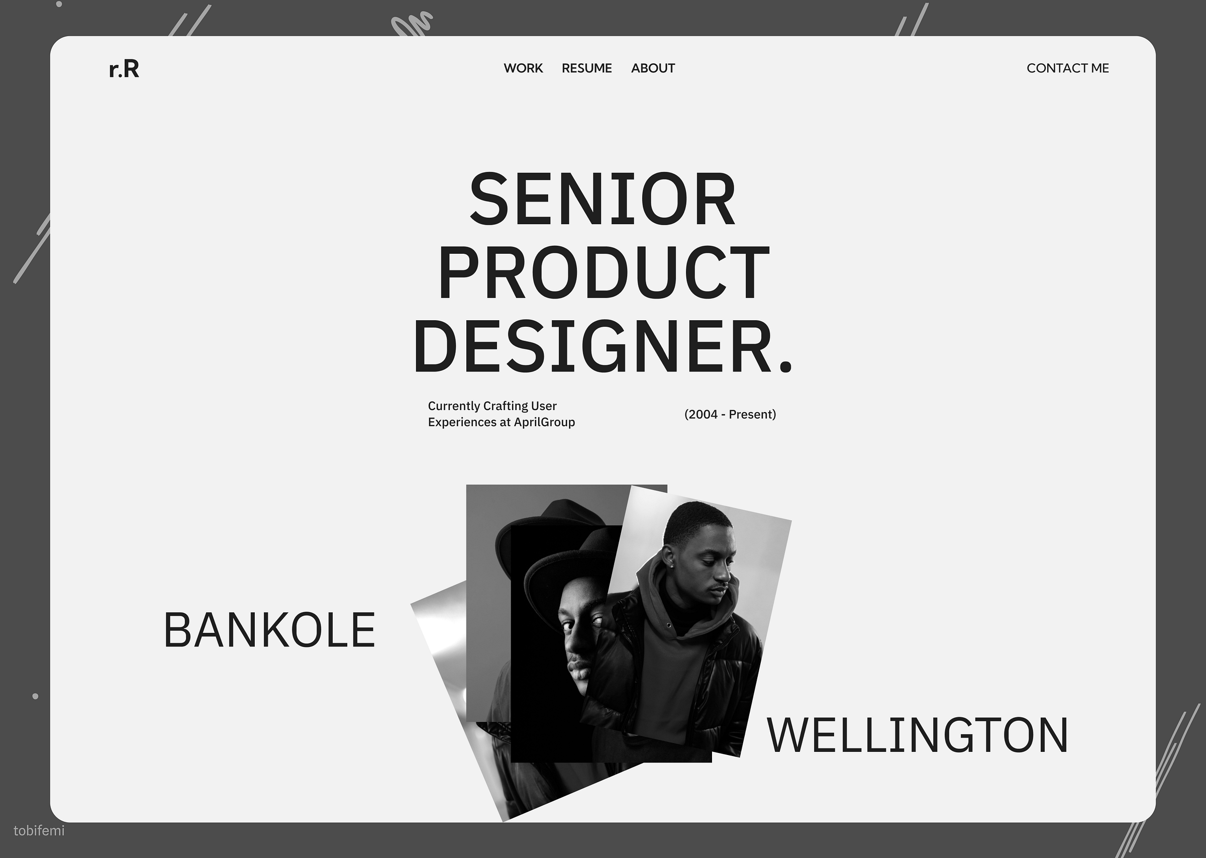 Product Designer Portfolio Hero Section by Daramola Femi Oluwatobi on ...