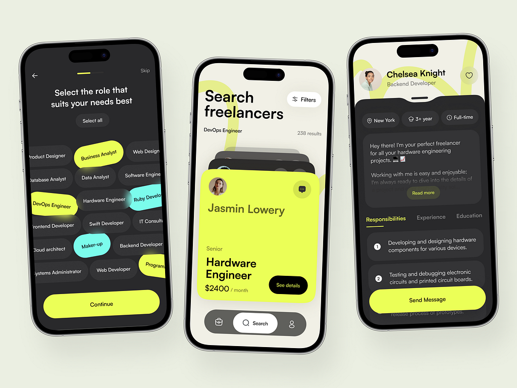 Freelance Marketplace Mobile App by Ronas IT | UI/UX Team on Dribbble