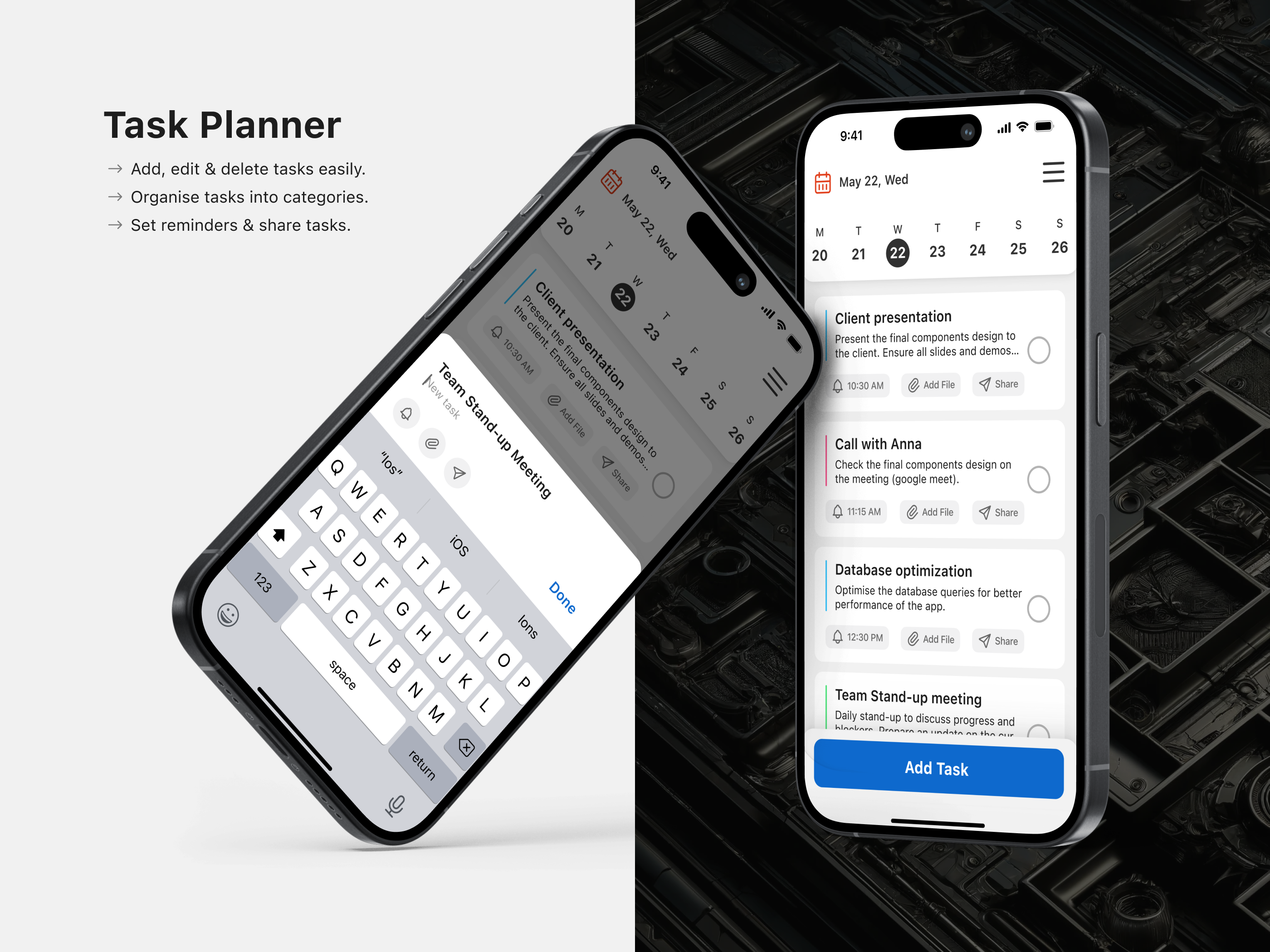 Task Planner App designs, themes, templates and downloadable graphic ...