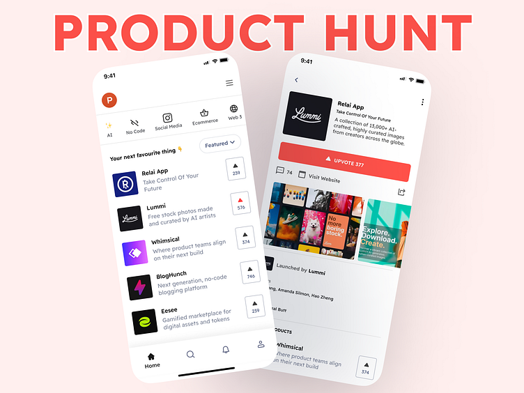 Product Hunt Redesign by Kunal Maru on Dribbble