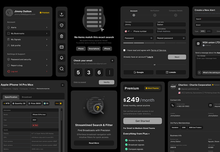 Tokenized B2B SaaS Design System (White label ) by Alex Qlark for ...