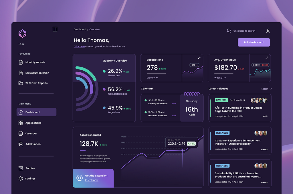 Dashboard UI - Dark mode by Jo Sofie on Dribbble