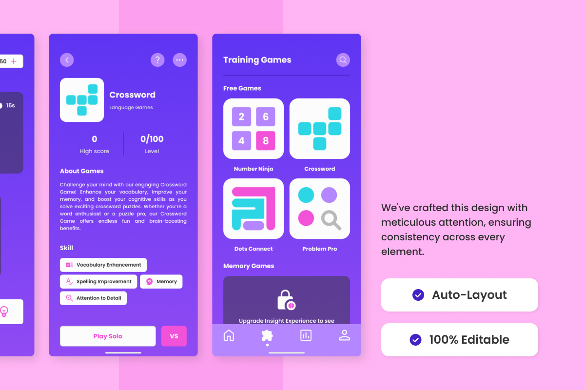 Insight - Brain Games Mobile App by Twin Studio Design on Dribbble