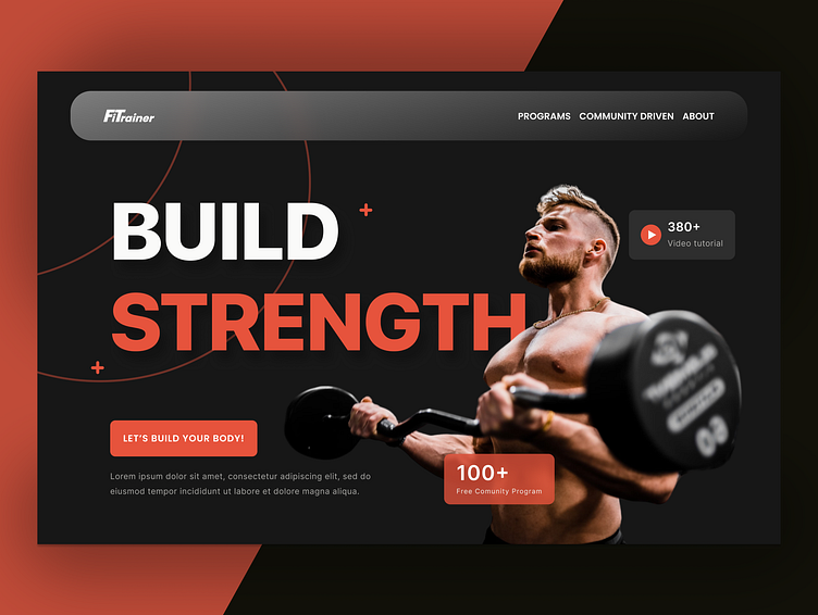 Body Builder / Workout Landing Page by Aein Yusuf on Dribbble