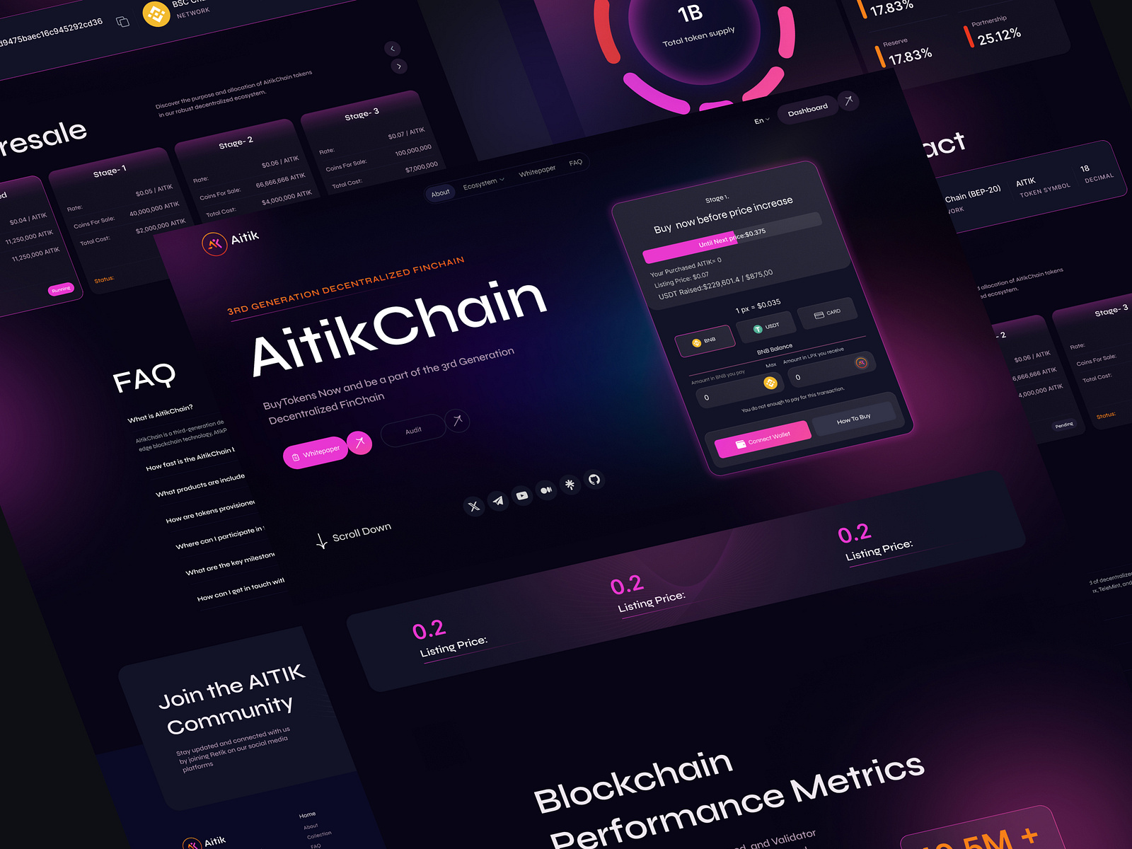 Crypto token landing page by RahMan on Dribbble