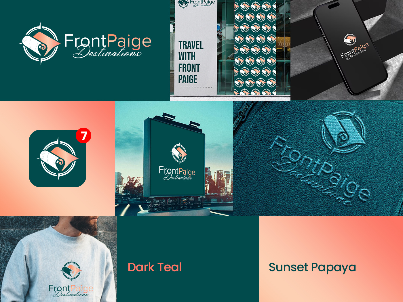 FrontPaige Destinations Logo Design - Case Study by Multiversesol on Dribbble