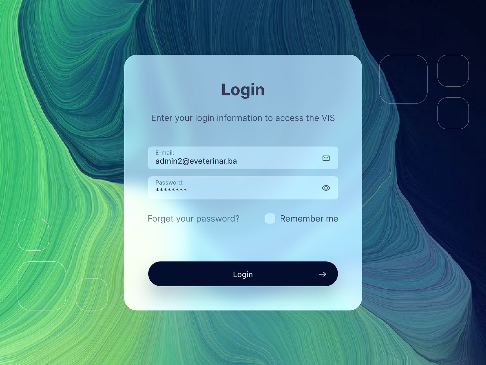 Glassy login screen block UI by Ajdin Turkovic on Dribbble