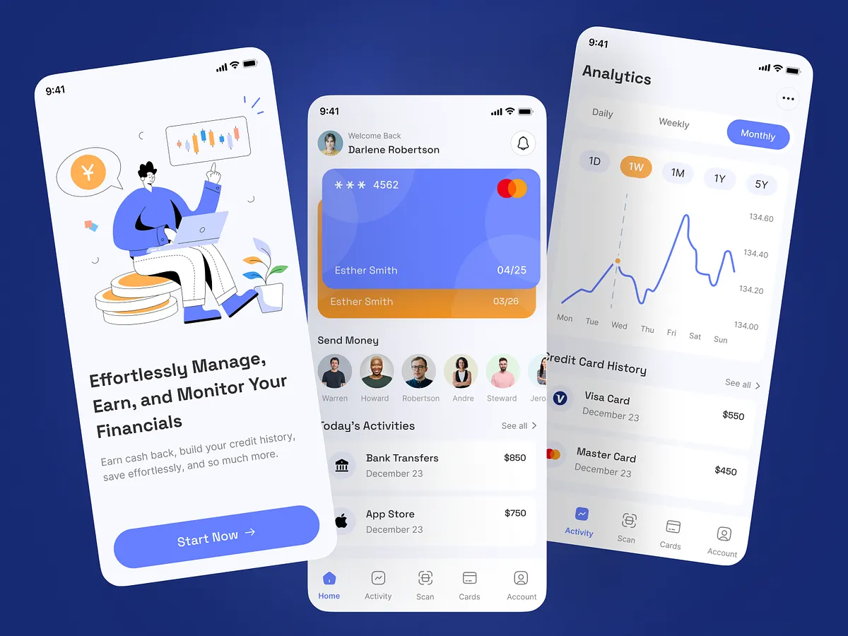 Finance Management App designs, themes, templates and downloadable ...