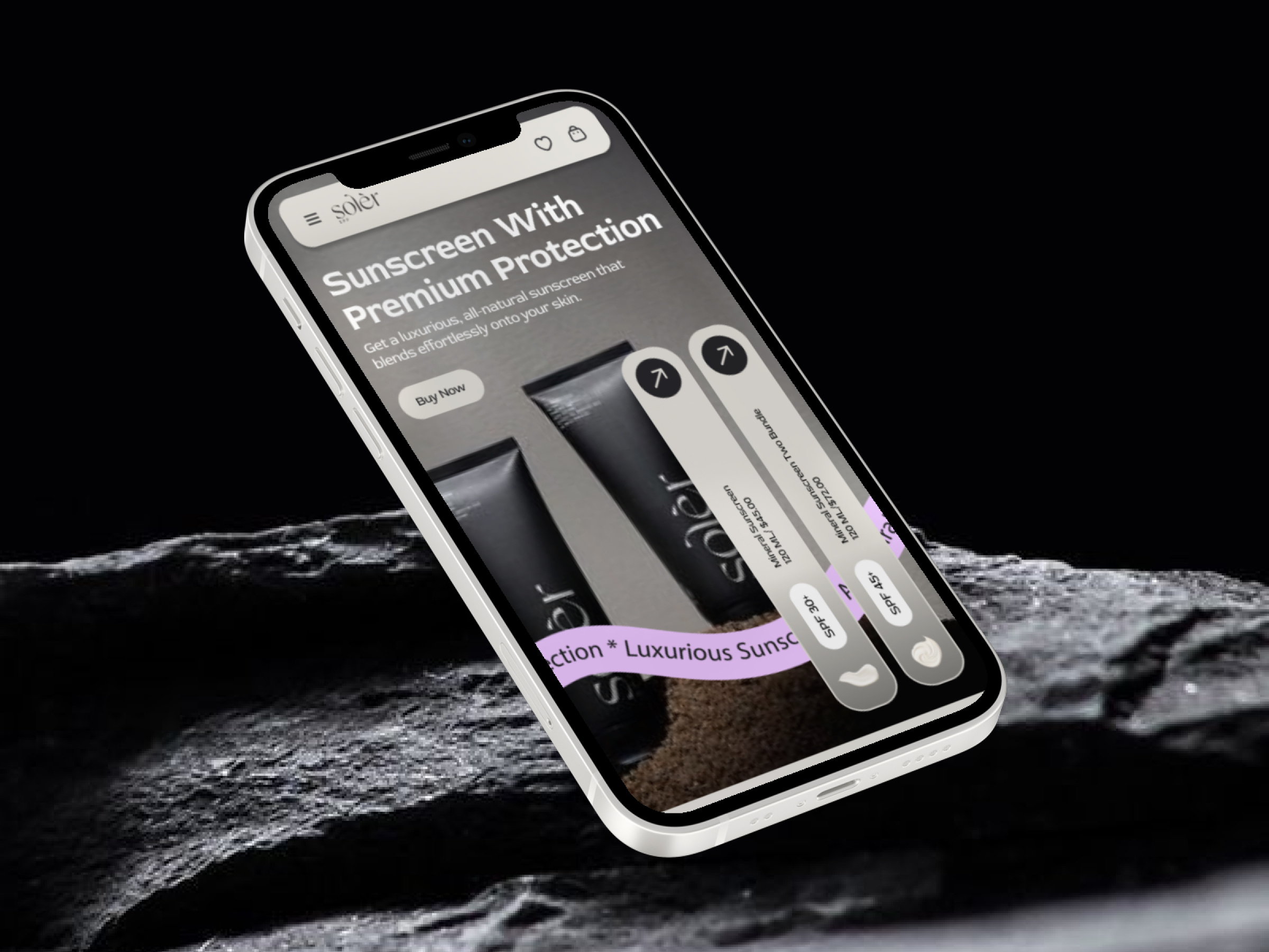 Sunscreen Ecommerce Web Design by Saleh Ahmed on Dribbble