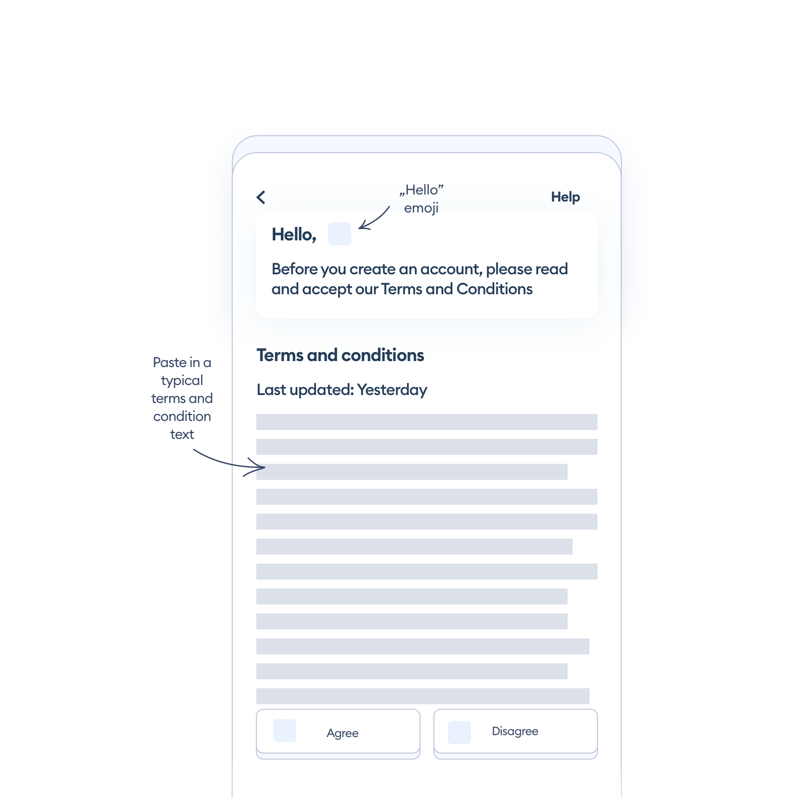 Terms and conditions page design by Kiko Pastor on Dribbble