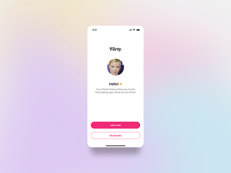 screen for an app invitation ui design by Kiko Pastor on Dribbble