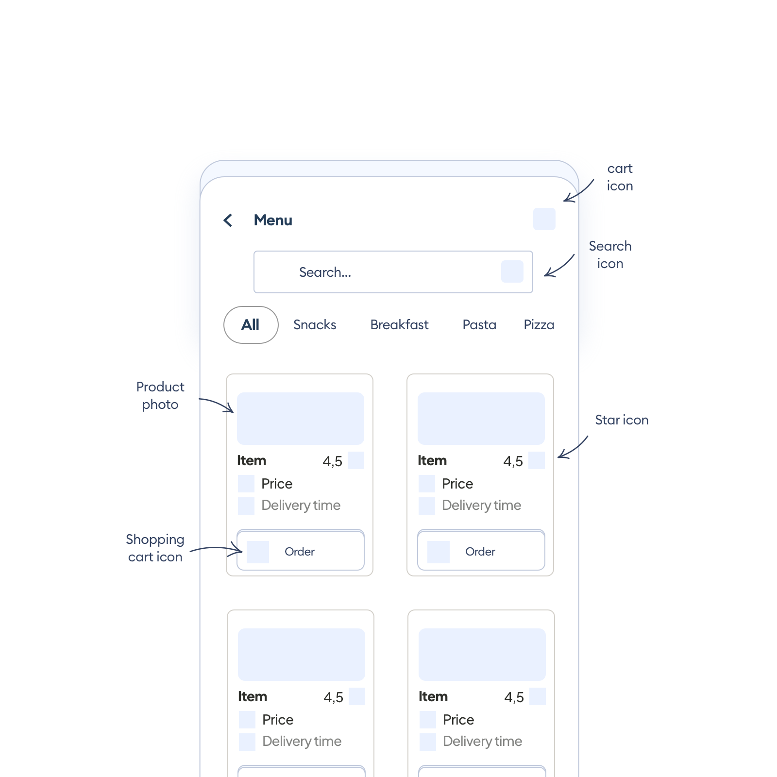 restaurant menu screen ui by Kiko Pastor on Dribbble