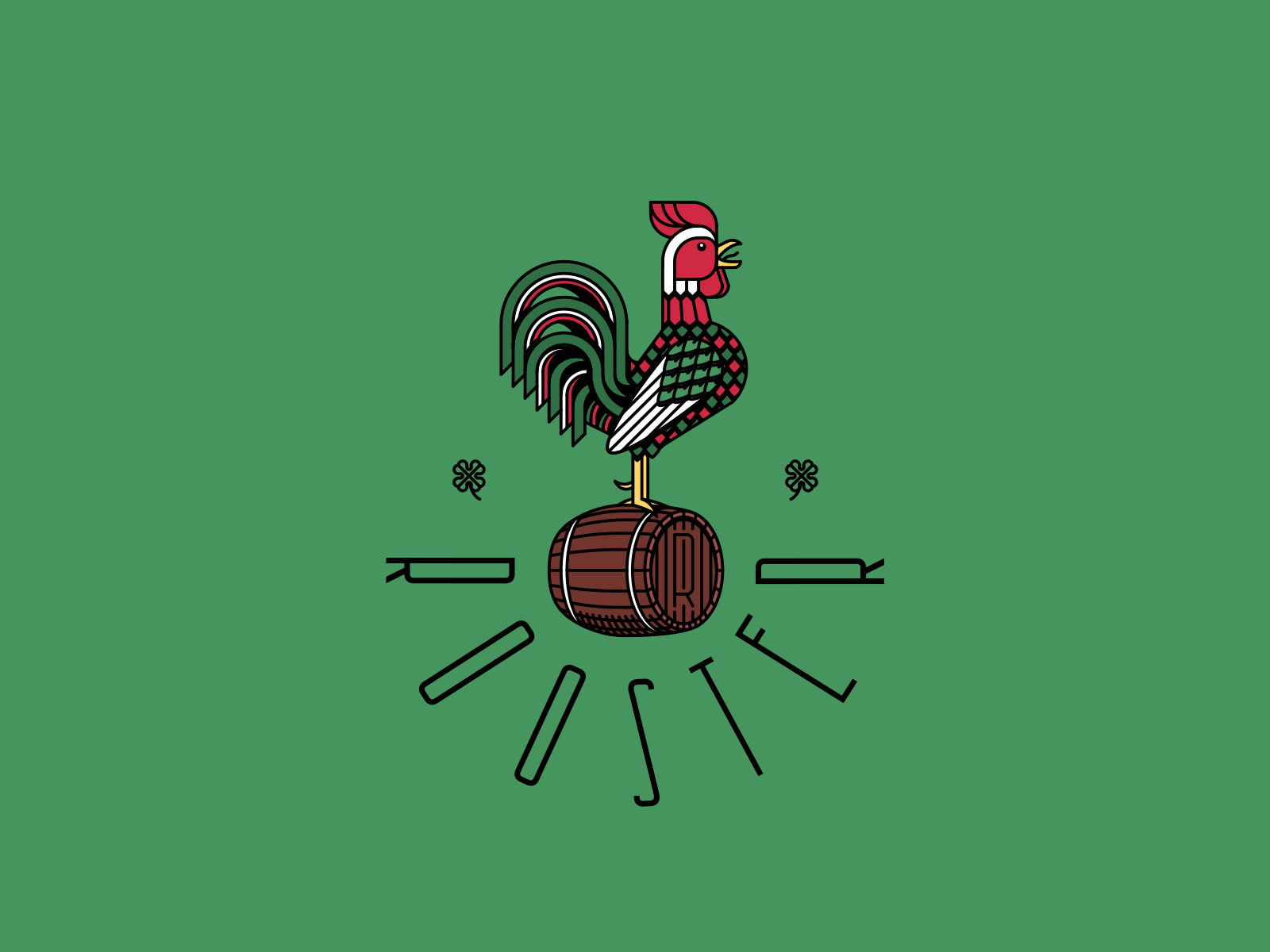 Rooster Irish Pub Logo by Nikita Golubev on Dribbble