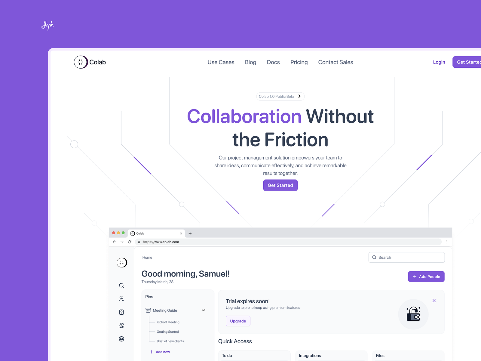 Colab Landing Page Design by Samuel Nwokolo on Dribbble