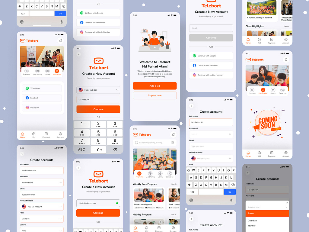Telebort - Kids learning Apps by Firqah Lab-UX UI | Web Design | Web & Mobile App on Dribbble