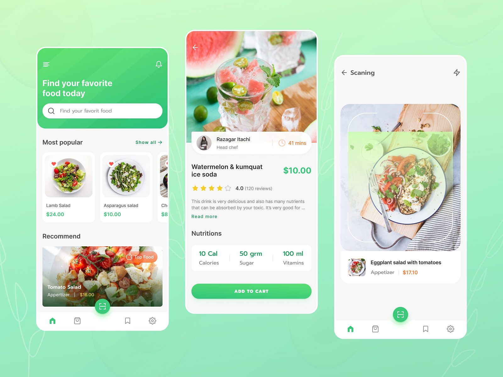 Health food app by Phát Lư on Dribbble