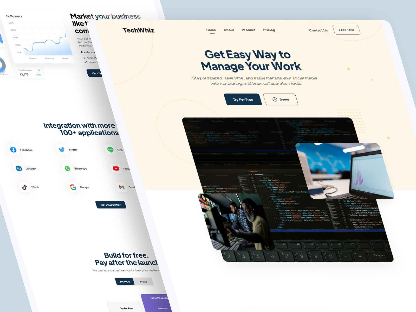 TechWhiz Sas UI Landing Page 💥💥 by Tushon Chokroborty Turjo on Dribbble