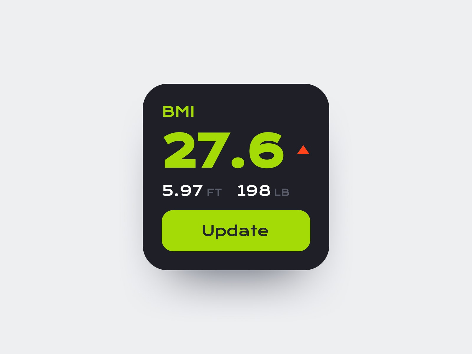 BMI Widget by Li Ruiying on Dribbble