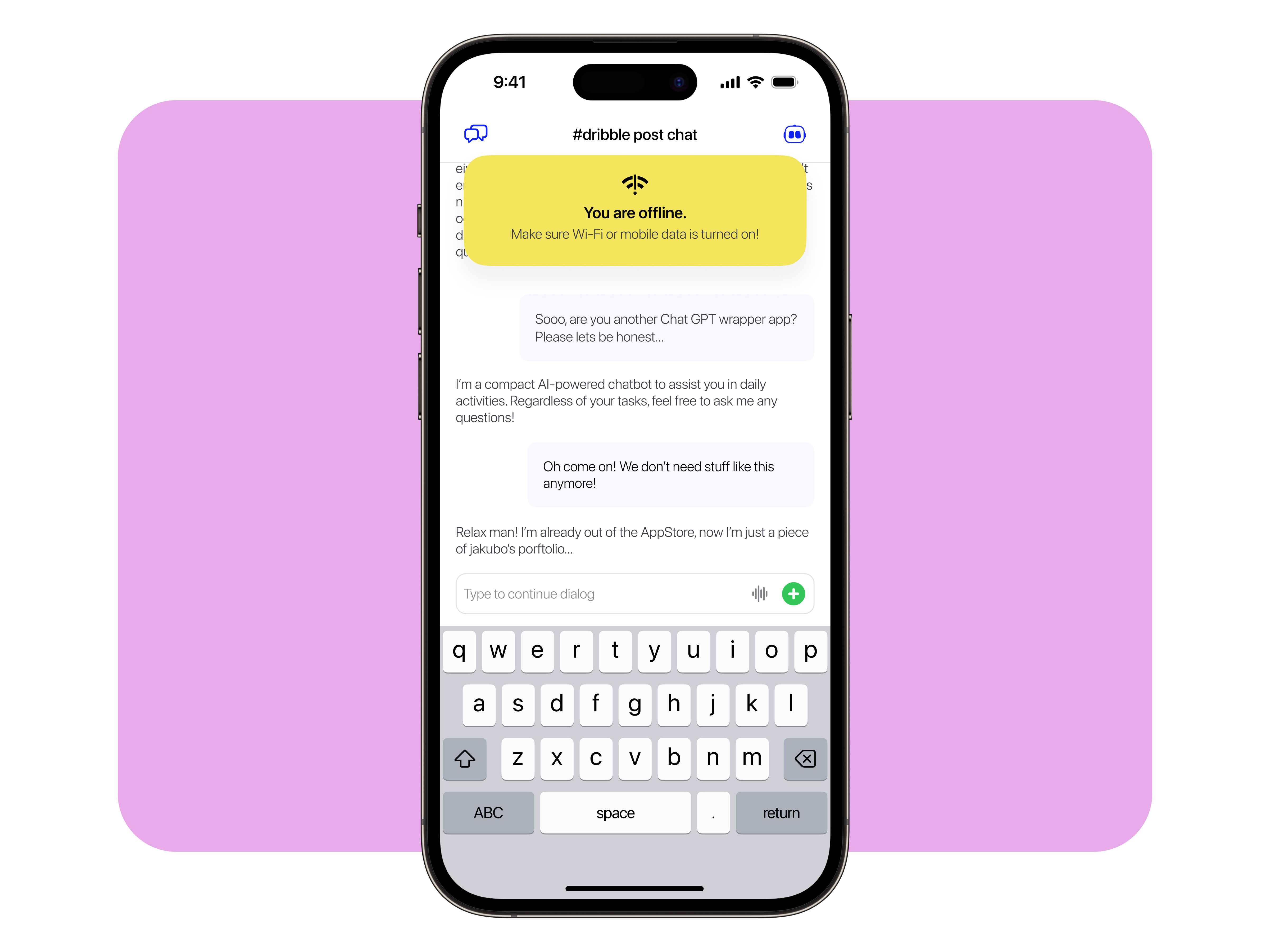 Error and empty states in Franklin - AI Chatbot App by Jakub Skowronek ...