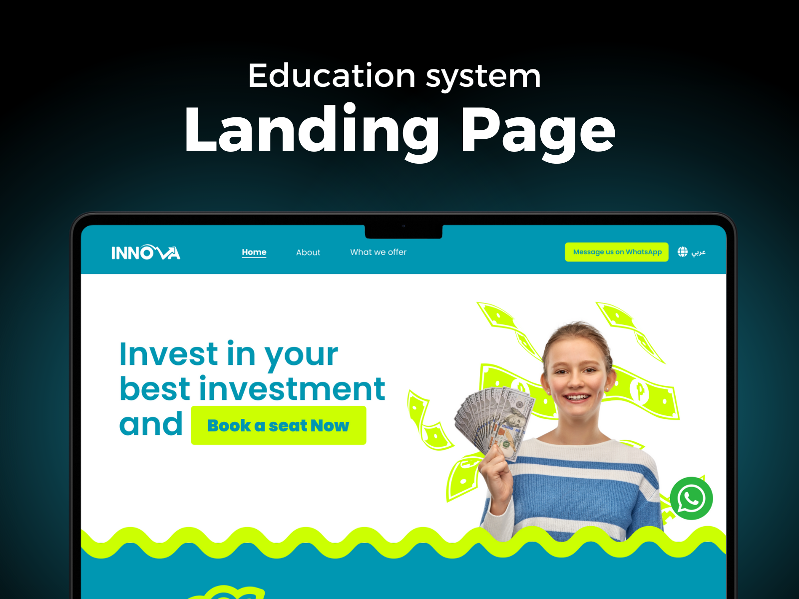 INNOVA Landing Page UI Design by zeyad waleed on Dribbble