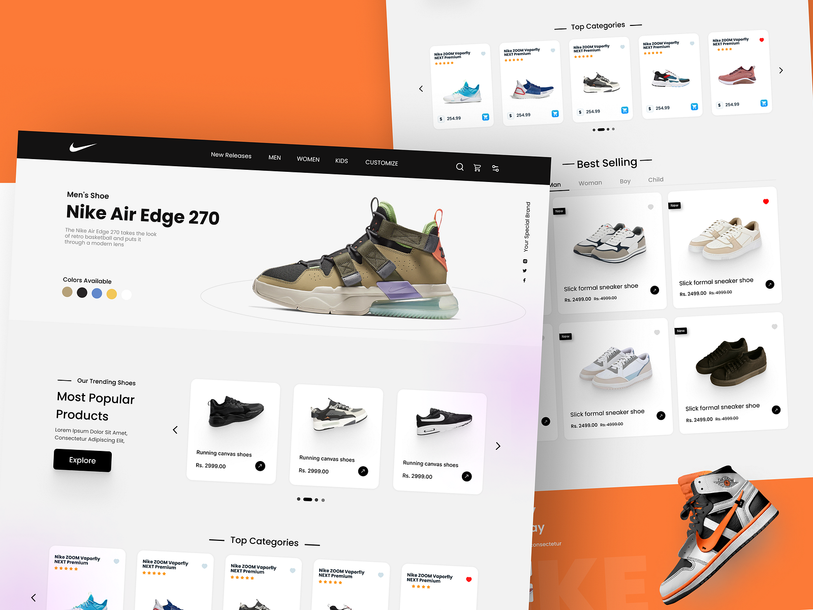 Nike Shoes web design by Ali Layyes on Dribbble Nike Shoes web design by Ali Layyes on Dribbble