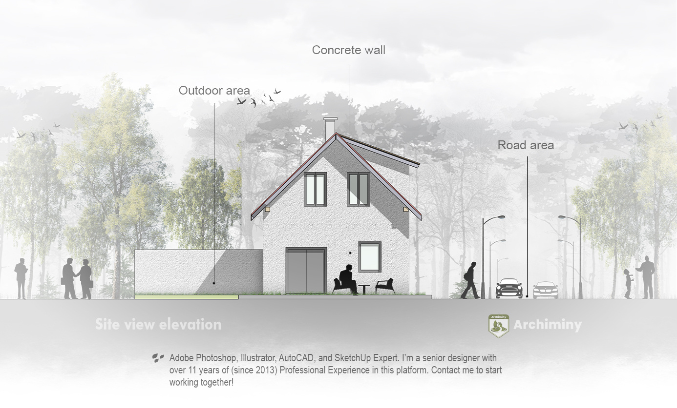 High-Quality Photoshop Rendering Design for Architectural 2D Pla by ...