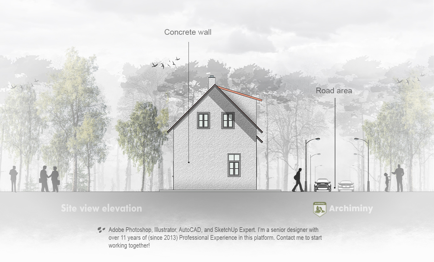 High-Quality Photoshop Rendering Design for Architectural 2D Pla by ...